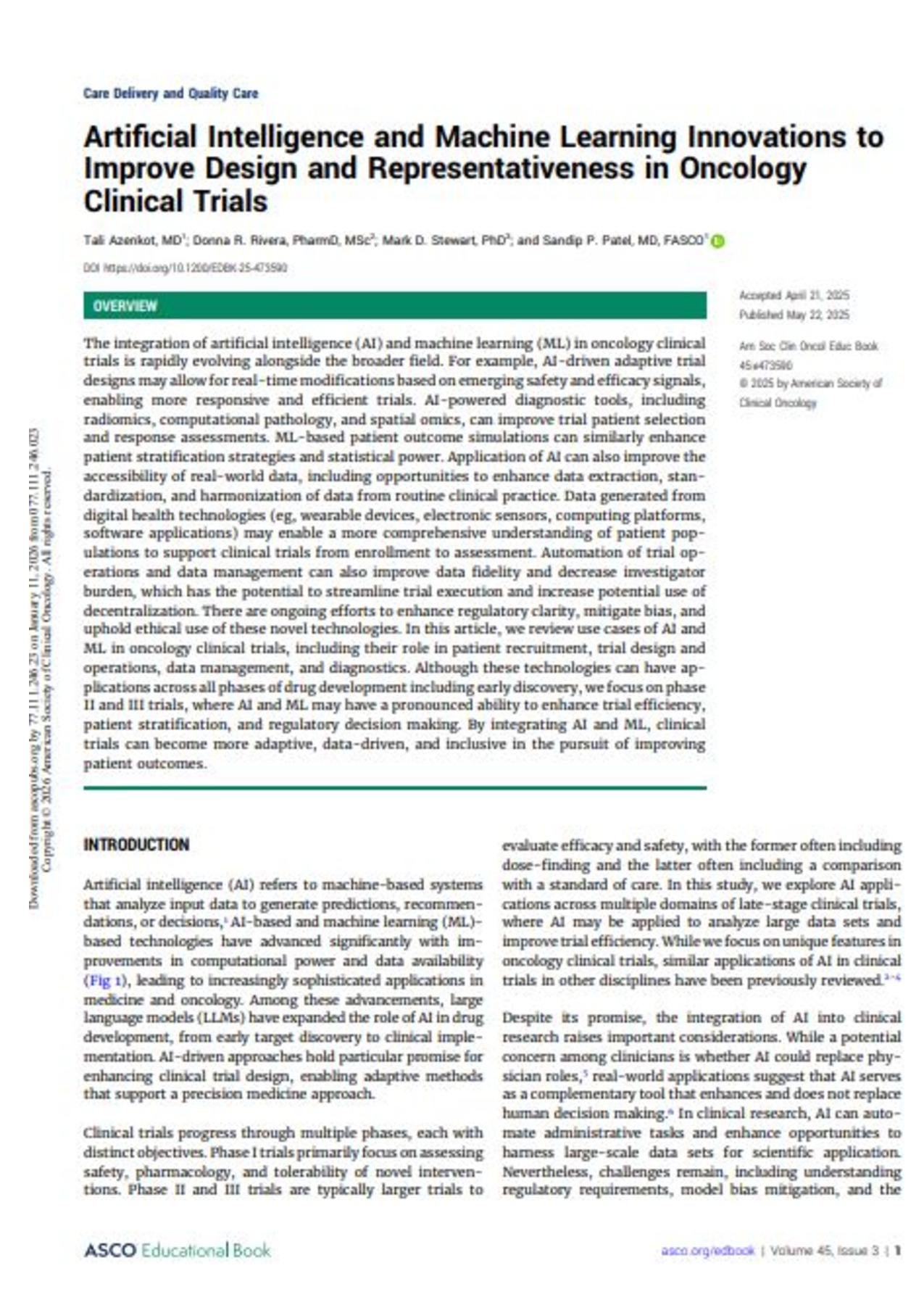 Artificial Intelligence and Machine Learning Innovations to Improve ...